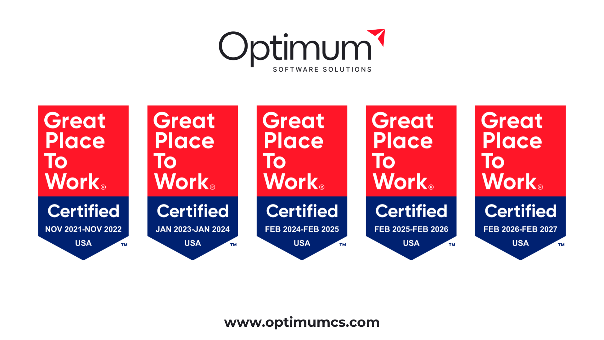 Optimum Earns 2026-2027 Great Place To Work Certification™